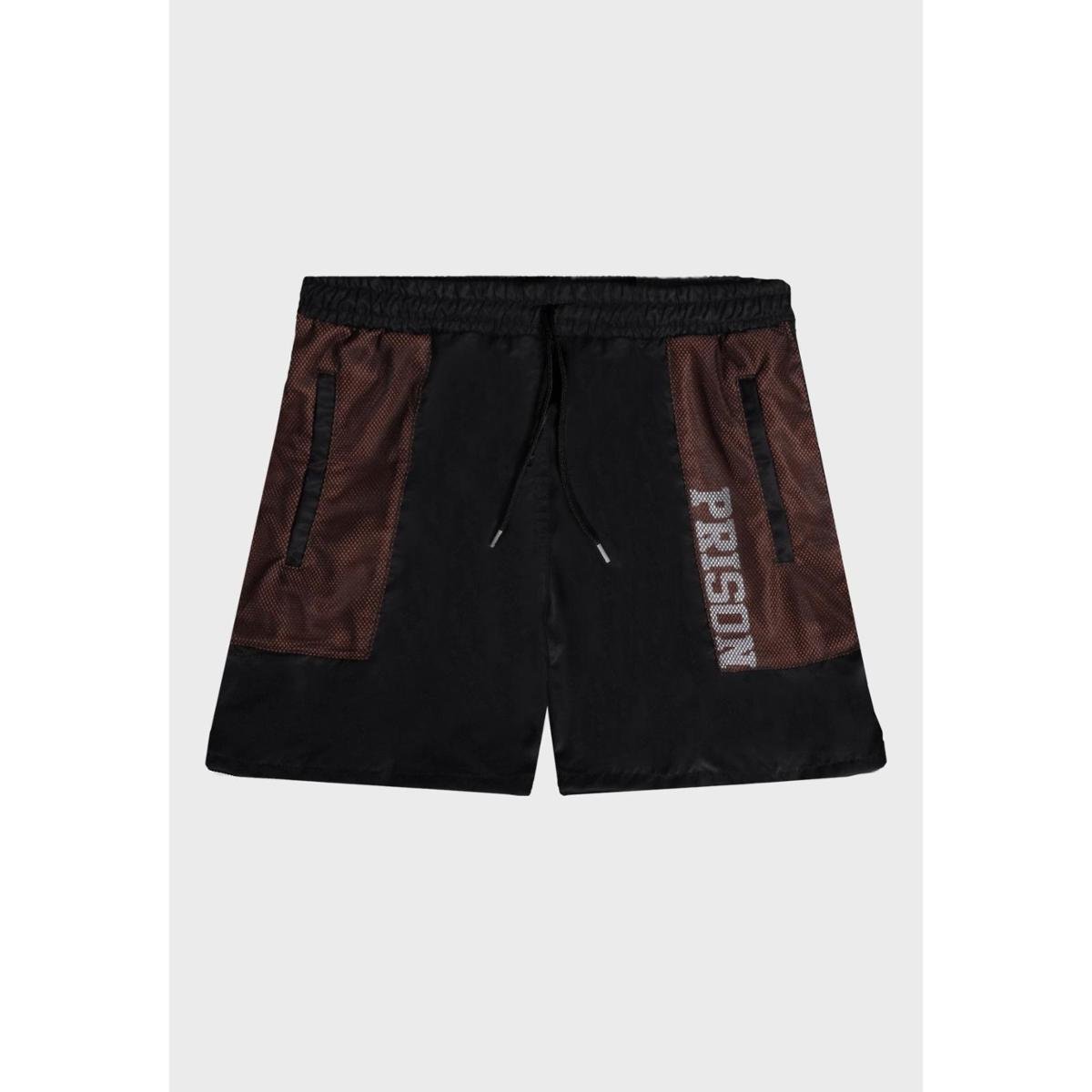 Short Sportwear Prison Cutout With Embossed Brown - Preto | Netshoes