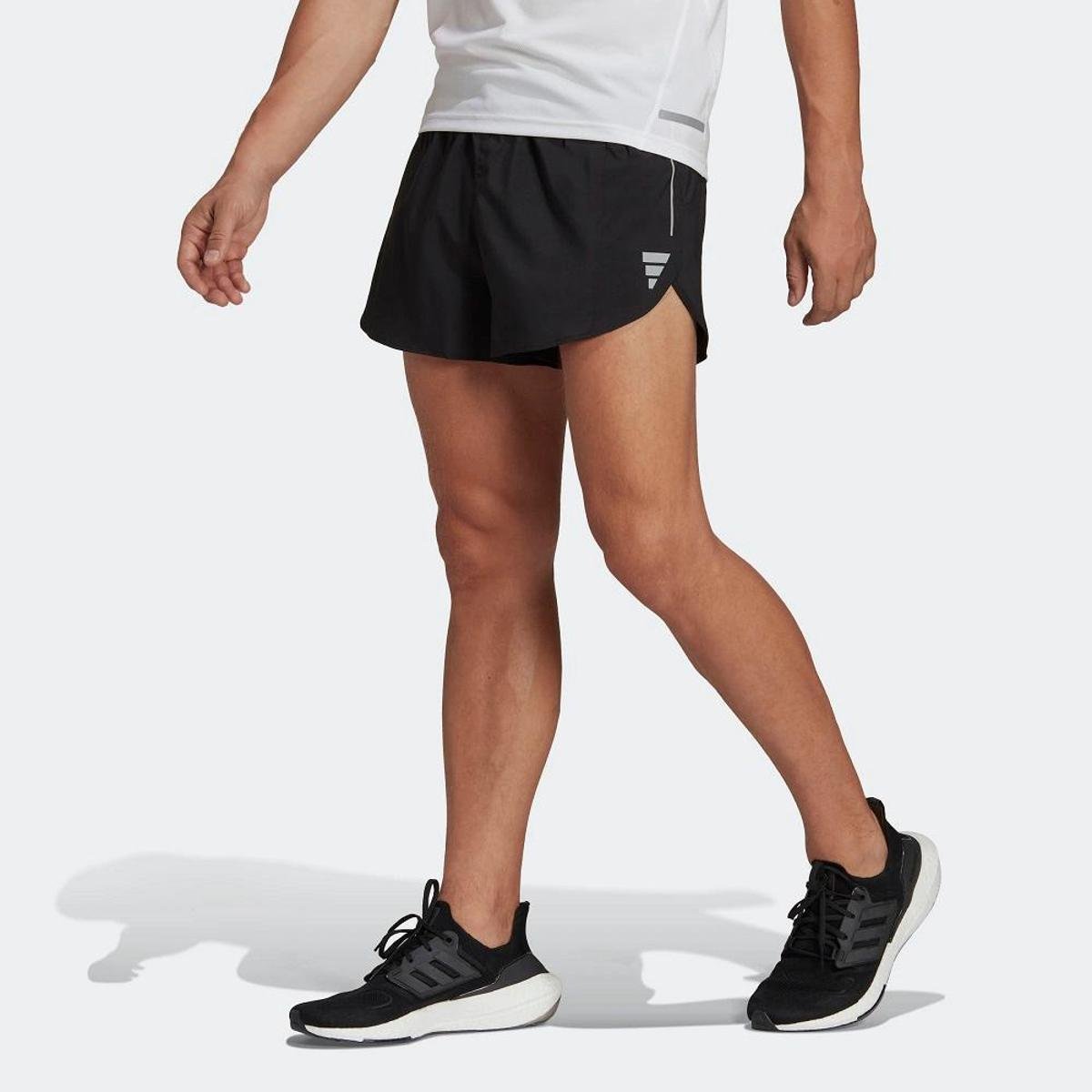 Shorts Adidas Own The Run Split Masculino Ref:hm8442 - Preto | Netshoes