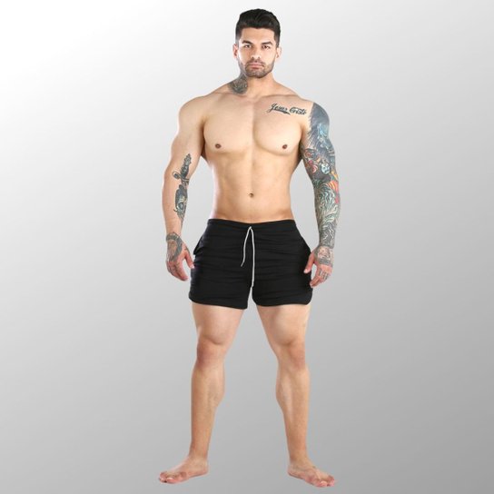 Shorts Fitness 2 Em 1 - Dry Fit E Térmico De Compressão - Esportivo ...
