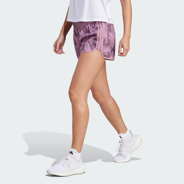 Shorts Marathon Print Adidas - Rosa+Grafite | Netshoes