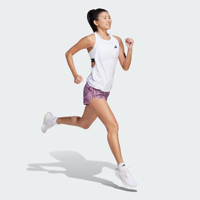 Shorts Marathon Print Adidas - Rosa+Grafite | Netshoes