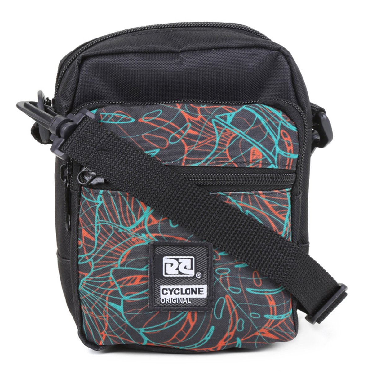 Shoulder Bag Cyclone Geometric Floral - Preto | Netshoes