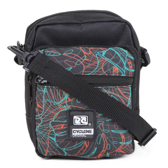 Shoulder Bag Cyclone Geometric Floral - Preto | Netshoes