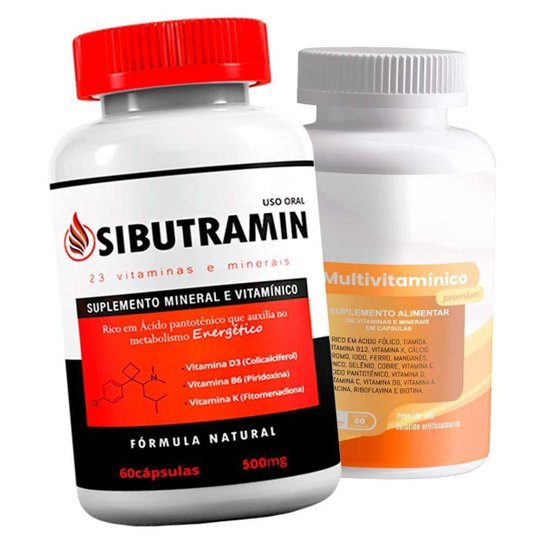 Sibutramin + Multivitaminico Premium Suplemento Alimentar - 60 Caps ...