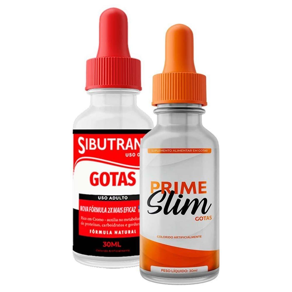 Sibutran2 Gotas + Prime Slim Gotas - Suplemento Alimentar - Vermelho ...