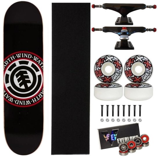 Skate Element Profissional Montado 8.0 Next Everlong Genius - Preto ...