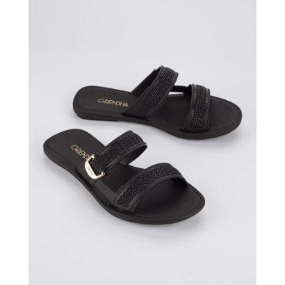 Slide Grendha Buriti Casual Feminina - Preto | Netshoes