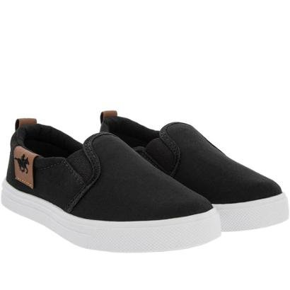 Slip On Infantil Polo Energy Kids Pespontos Tecido Preto - 37 - Preto ...