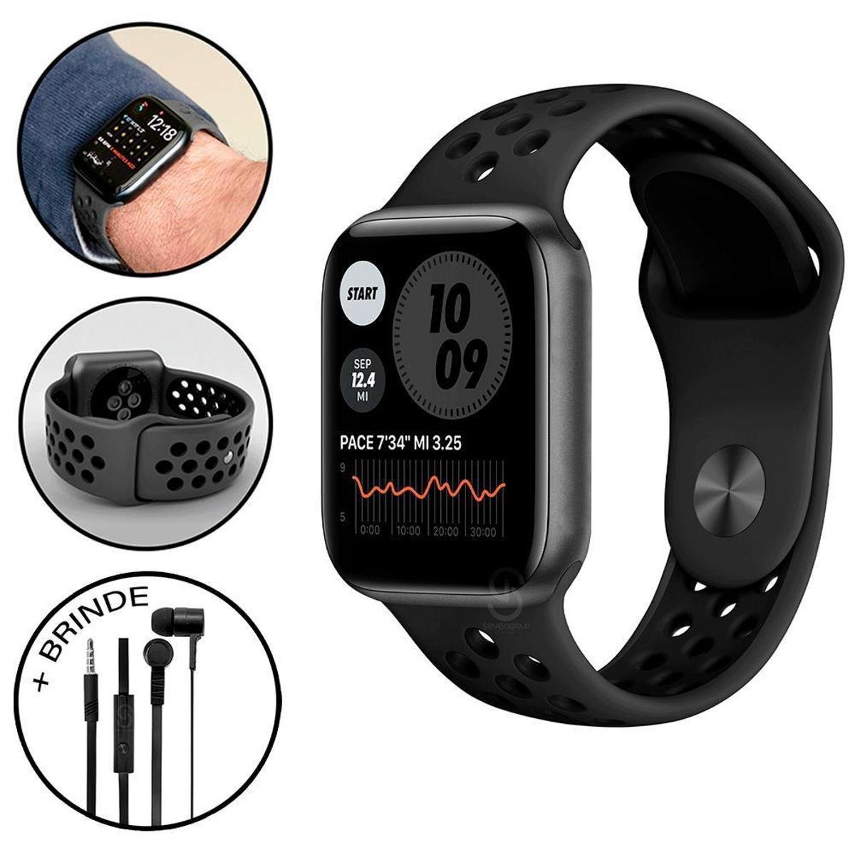 Smart Watch MTR-26 Musica Bluetooth Pressão Carrega Indução + Fone ...