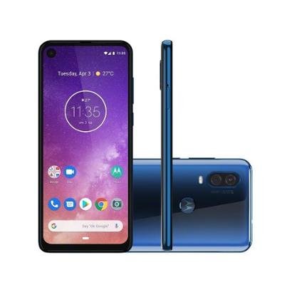 Smartphone Motorola One Vision 128GB Bronze - Azul | Netshoes