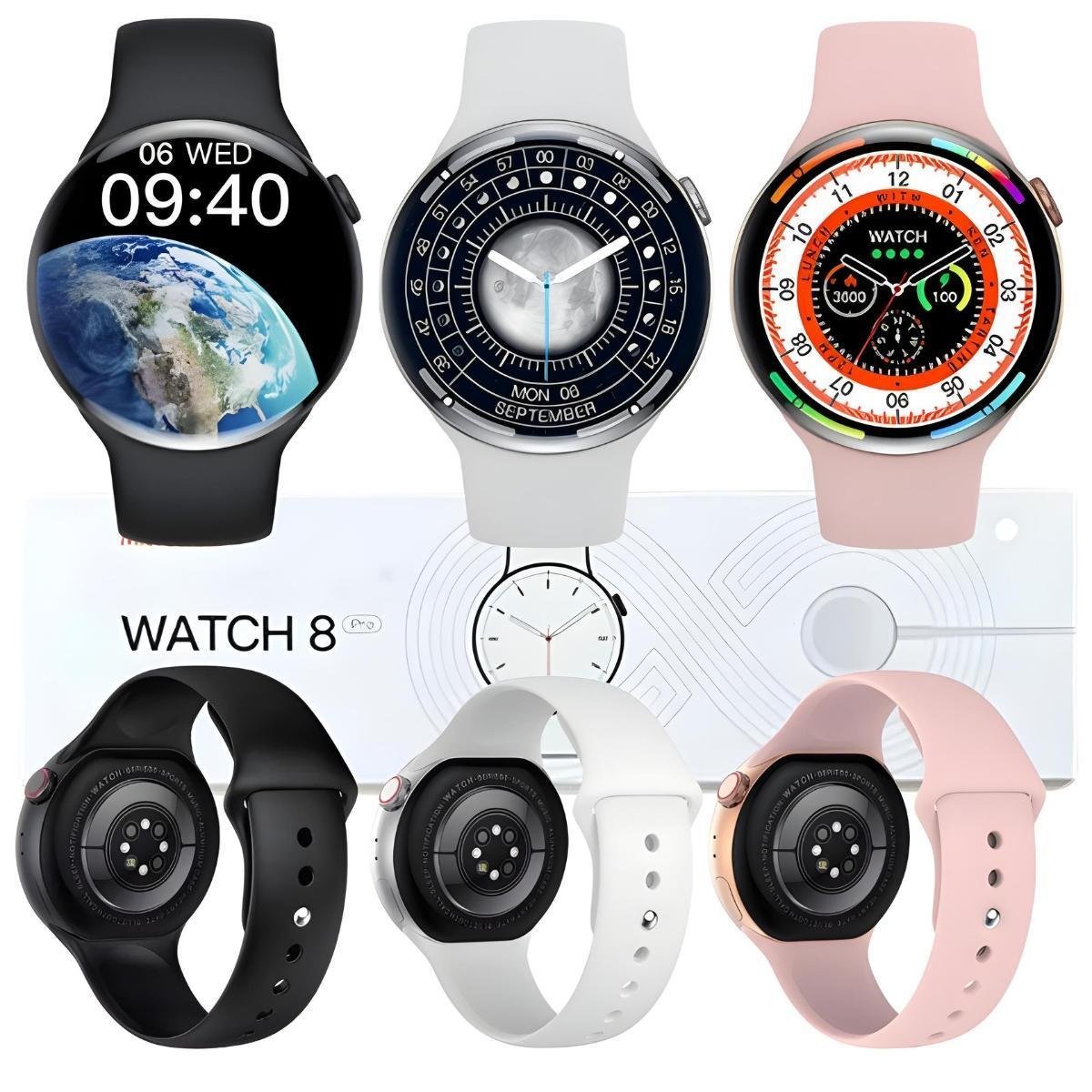 Smartwatch W28 Pro Redondo Relogio Inteligente Original Nfc Induçao Gps ...