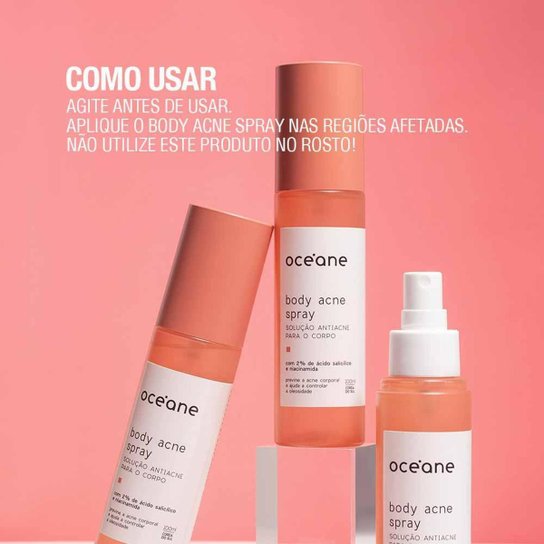 Solução Antiacne Océane Body Acne Spray 100ml - Incolor | Netshoes