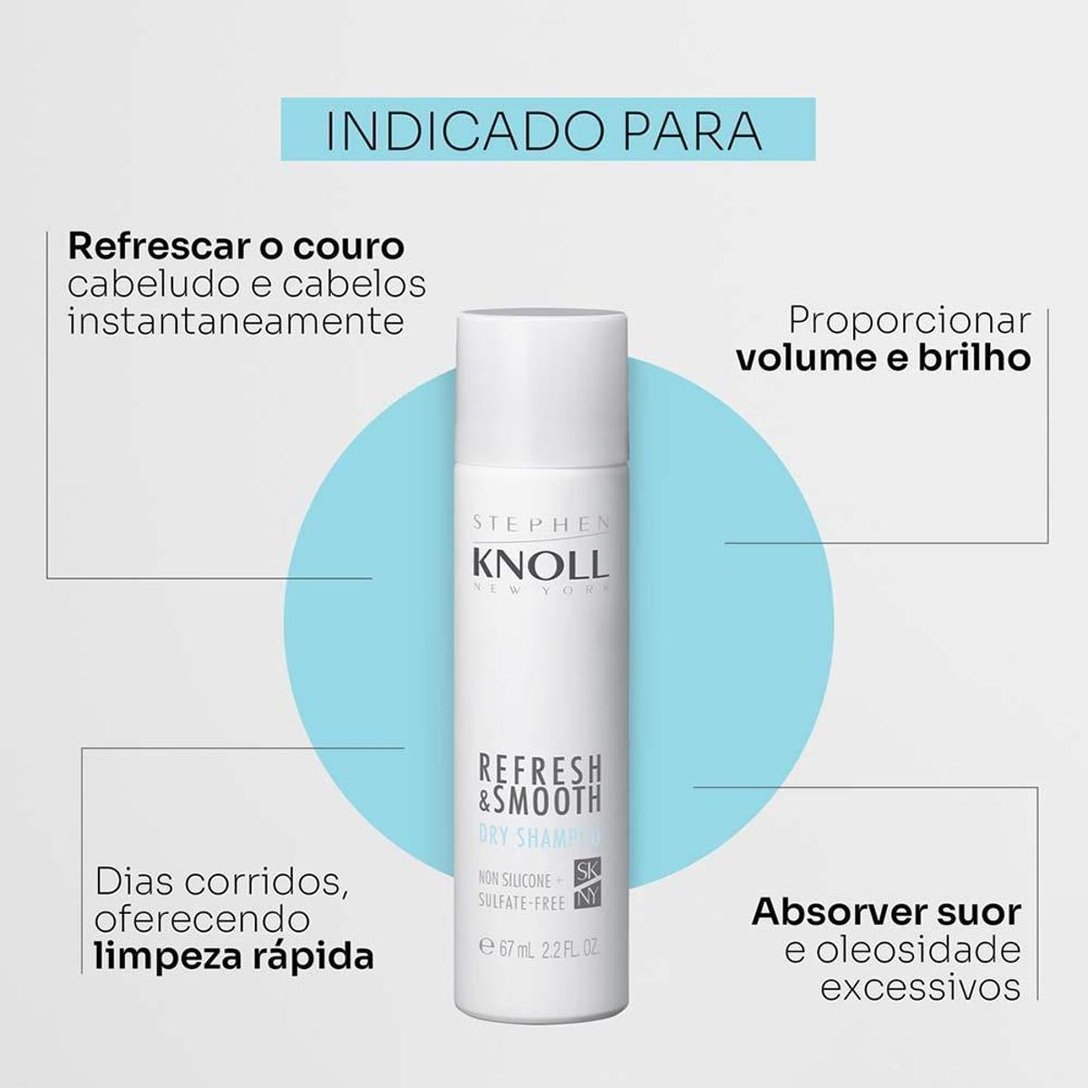 Stephen Knoll Knoll Refresh & Smooth Dry Shampoo 40g - Incolor | Netshoes