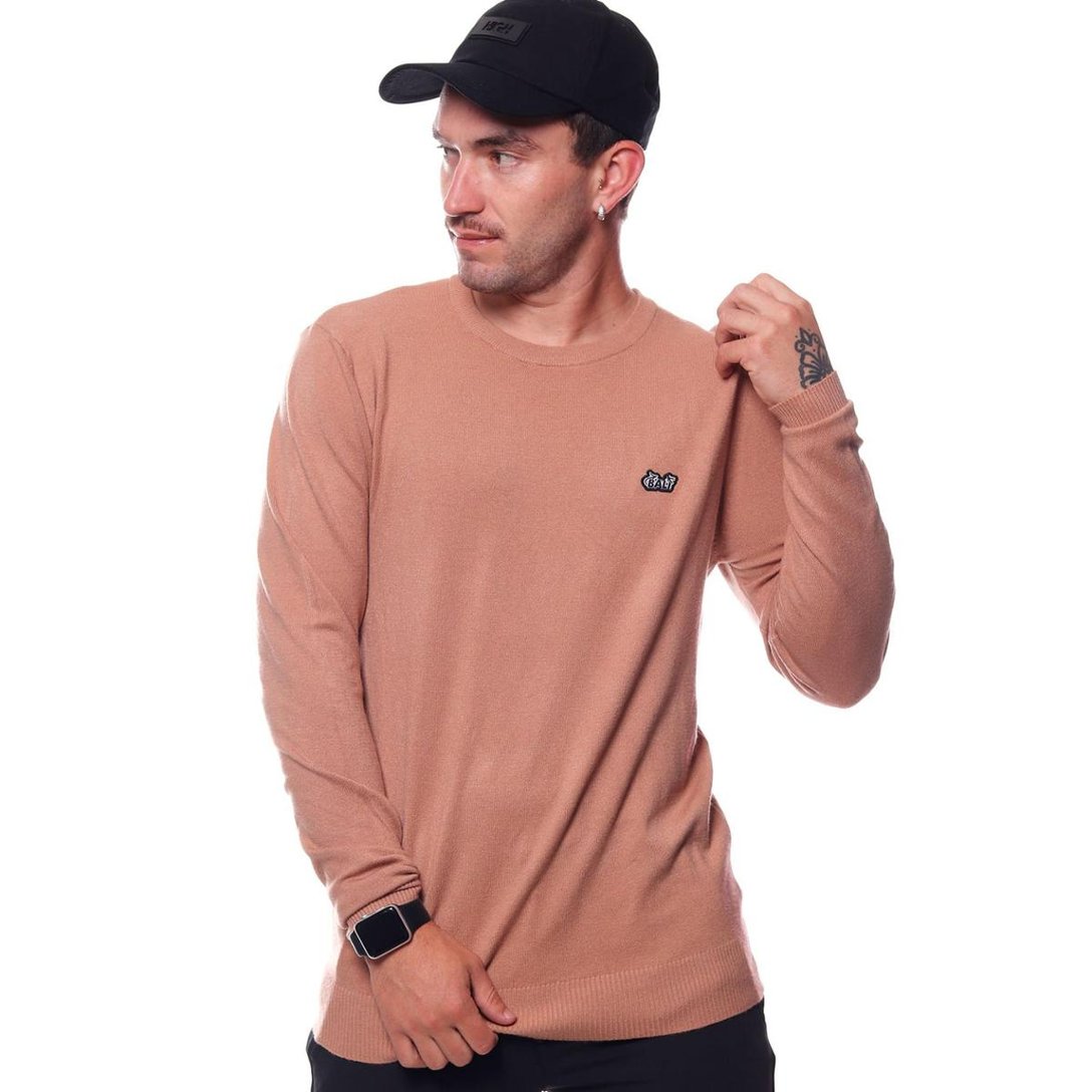 Suéter Bali Hai Tricot Bali Logo - Mostarda | Netshoes