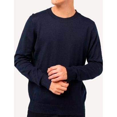 Sueter Ellus Masculino Tricot C-Neck Visco Like Basic Round Azul ...