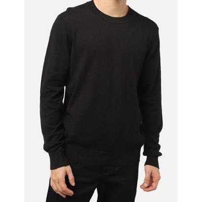 Suéter Ellus Masculino Tricot C-Neck Visco Like Basic Round Preto ...