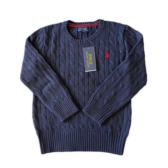 Sueter Infantil De Trico Polo Ralph Lauren Azul Marinho - Azul | Netshoes