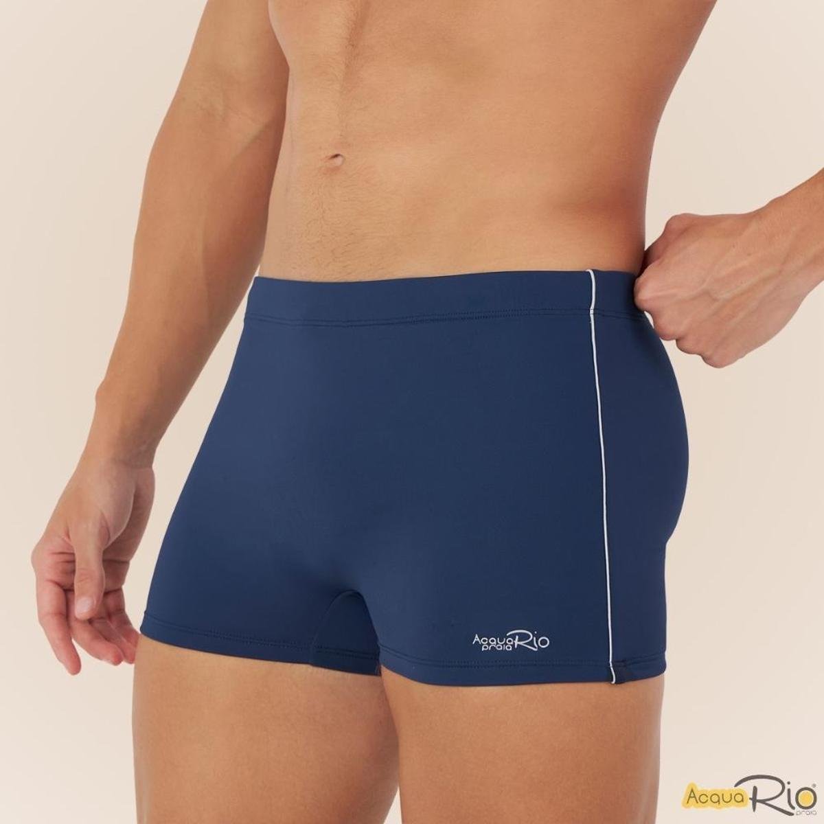 Sunga Boxer Masculina Basica Acqua Rio Moda Praia Adulto Com Forro e ...