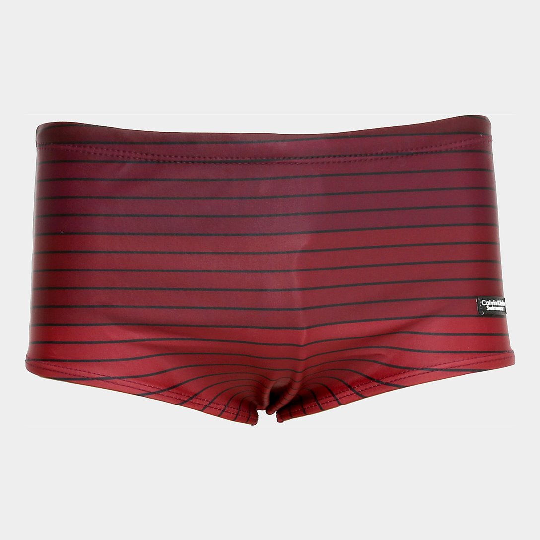 Sunga Calvin Klein Trunk Listrada Degradê - Vermelho | Netshoes
