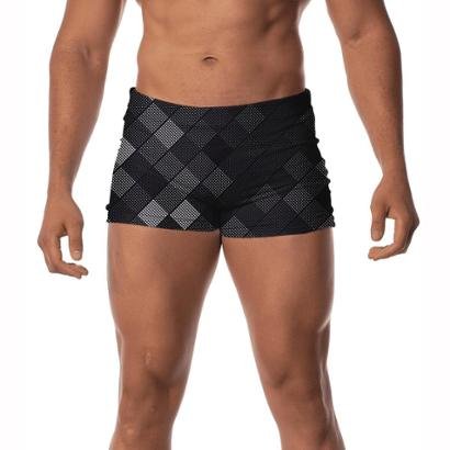 Sunga Masculina Boxer Preta Estampada Original Sport Fitness - Preto ...