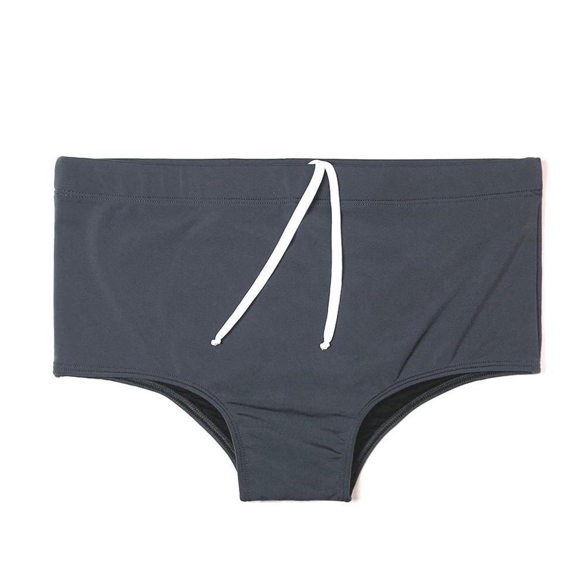 Sunga masculina de praia lateral larga lisa com cordão de amarrar ...