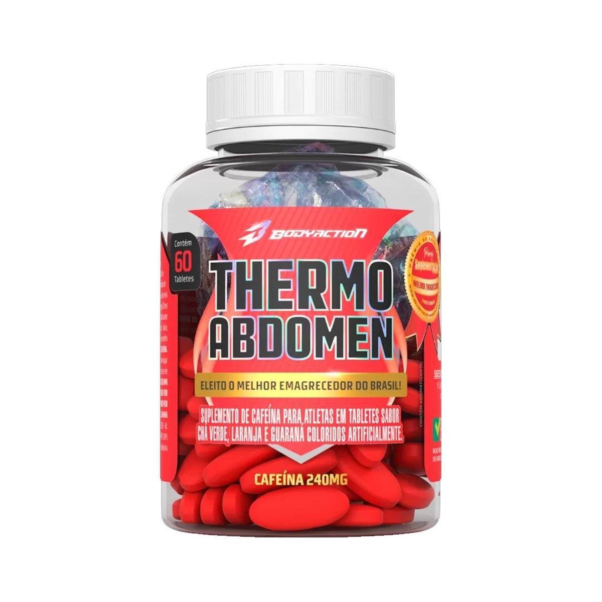 Suplemento em comprimidos Bodyaction Thermo Abdomen cafeína em pote 60 ...