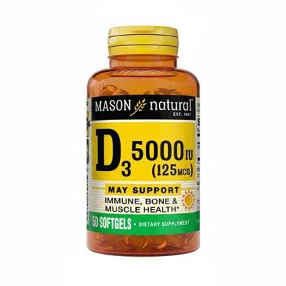 Suplemento Mason Natural Vitamina D3 125Mcg (5000 Ui) 50 Soft ...