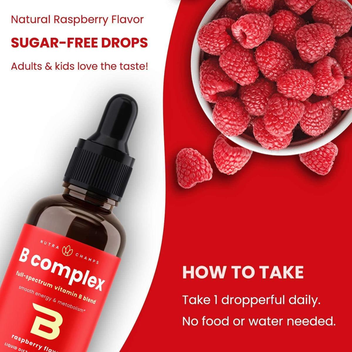 Suplemento NutraChamps Vitamin B Complex Liquid 60 porções - undefined ...