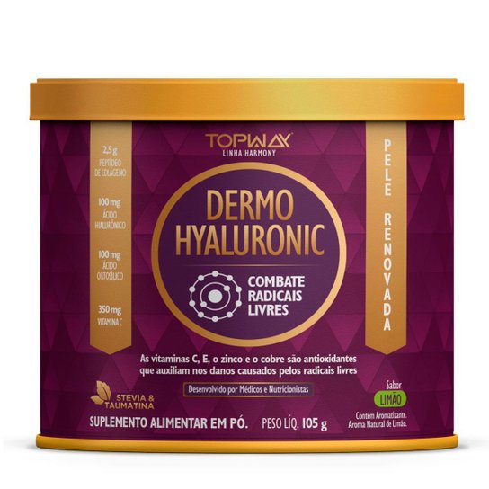 Suplemento Para Pele Dermo Com Ácido Hialurônico 105G Topway ...