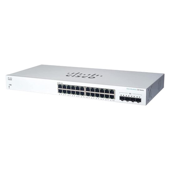 Switch 24 Portas Cisco Business 220, Gerenciavel, 24 portas Gigabit + 4 ...