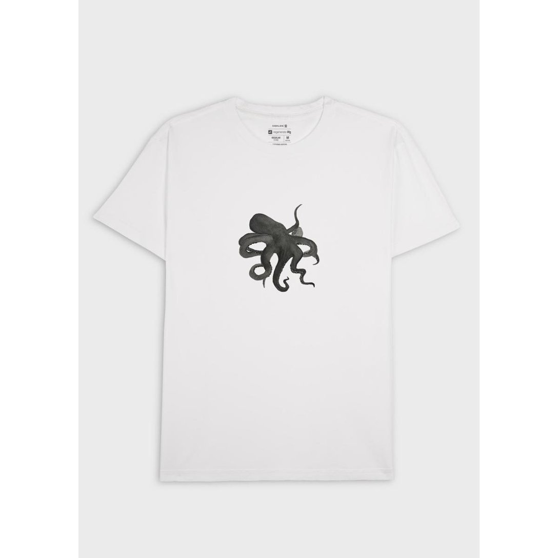T-shirt stone octopus mc OSKLEN - Branco | Netshoes