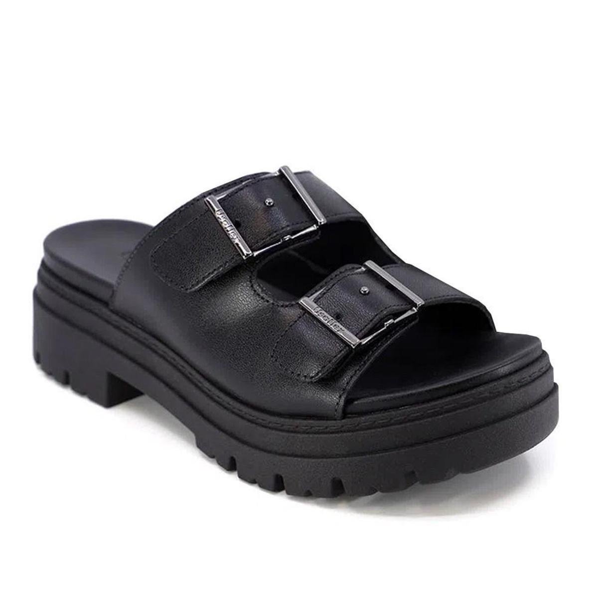 Tamanco Usaflex Plataforma Feminino - Preto | Netshoes