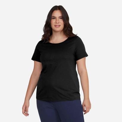 Tech T-Shirt Modal Plus Feminina - Preto | Netshoes
