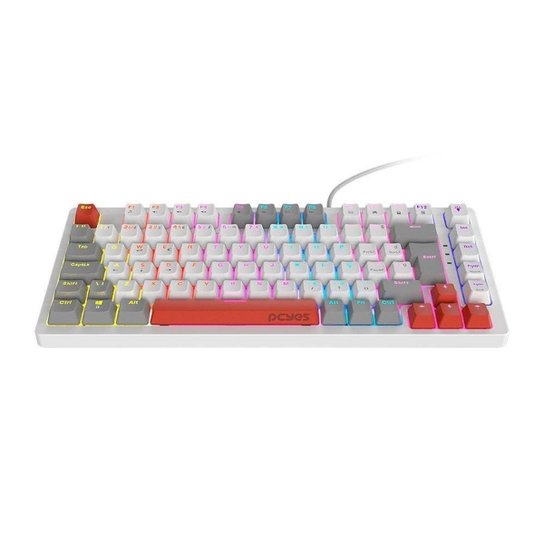 Teclado Gamer Mecânico PCYES Kirin 75%, Switch , Led Rainbow, USB ...