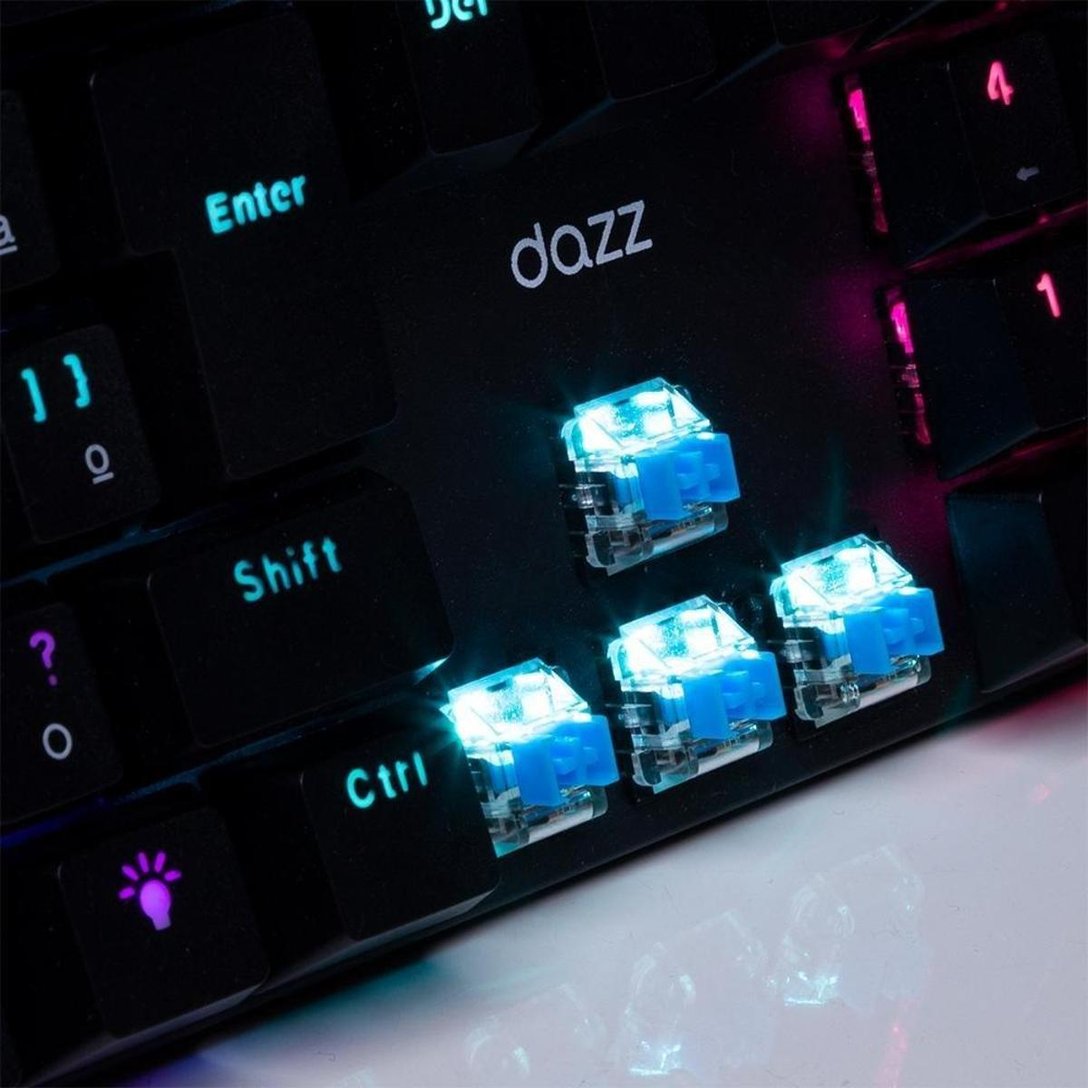 Teclado Mecânico Gamer Dazz Orion Essential, RGB, Switch YH Blue, ABNT2 ...