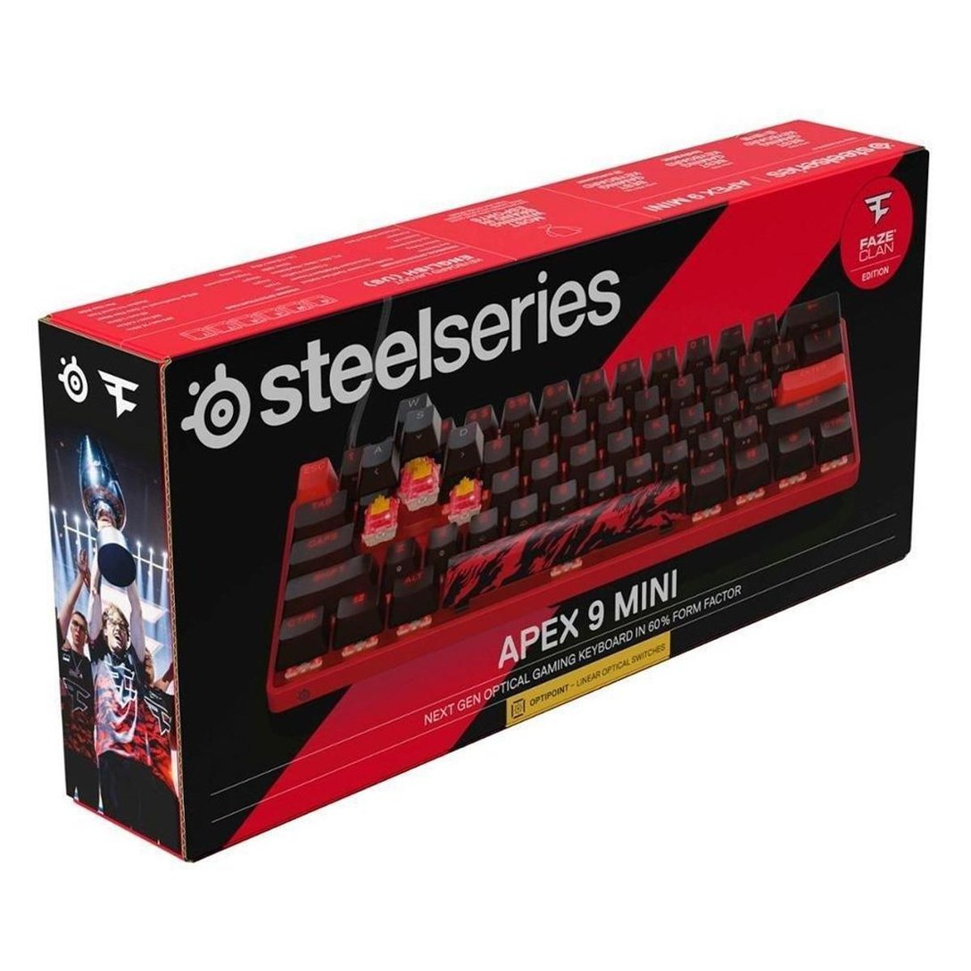 Teclado Óptico Gamer Steelseries Apex 9 Mini Edição Faze Clan, RGB ...