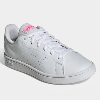 Tenis Adidas Branco Com Rosa em promoção na Netshoes!