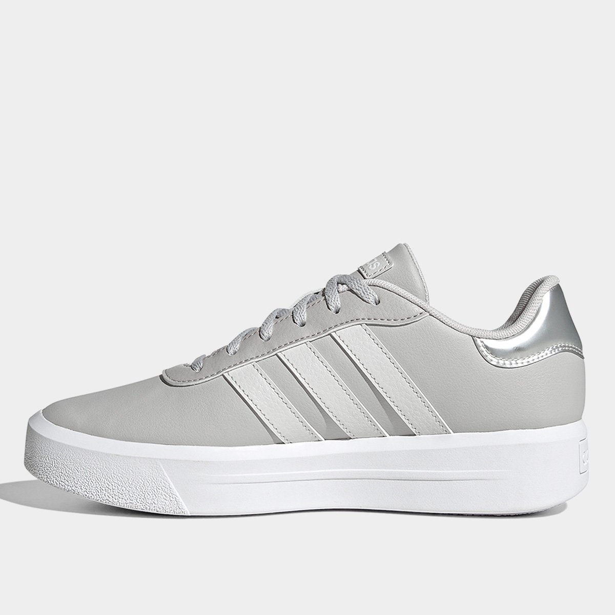 Tênis Adidas Court Plataform Feminino - Cinza | Netshoes