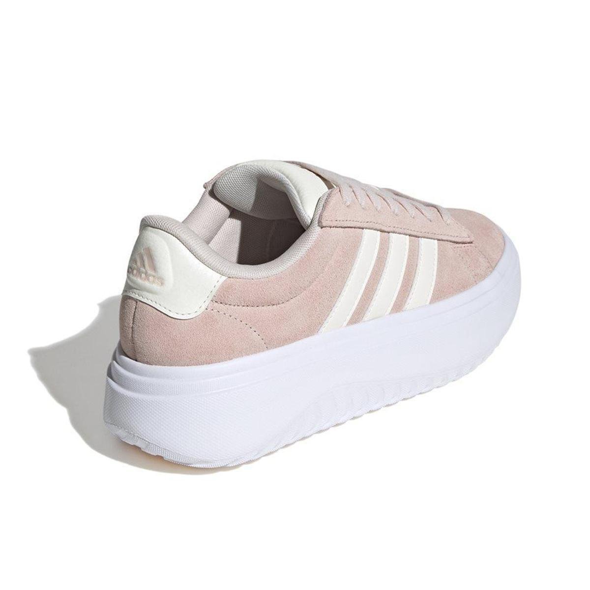 Tênis Adidas Grand Court Platform Suede Feminino - Rosa | Netshoes