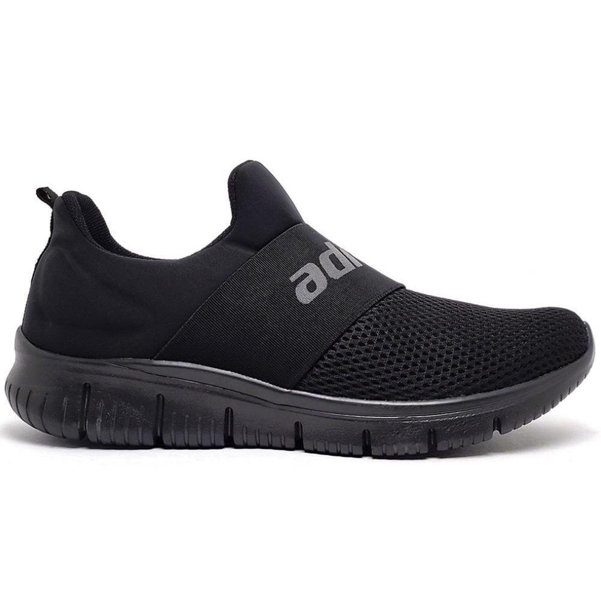 Tênis Adrun Flex Moove Calce Fácil Masculino - Preto | Netshoes