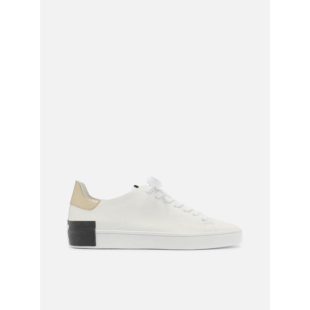 TENIS AREZZO BRANCO BÁSICO DOURADO - Branco | Netshoes