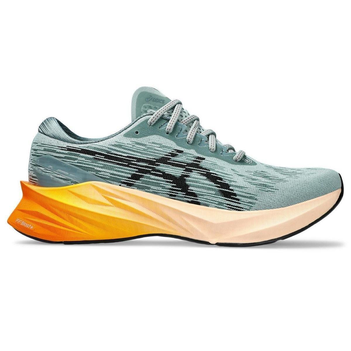 Tênis ASICS Novablast 3 - Masculino - Cinza, Laranja e Rosa - Colorido ...