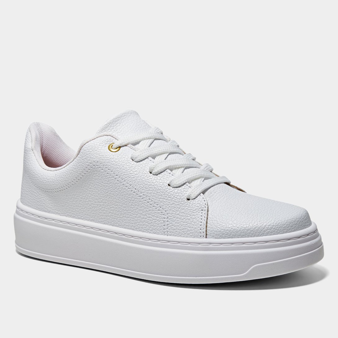 Tênis Beira Rio Casual Textura Feminino - Branco | Netshoes