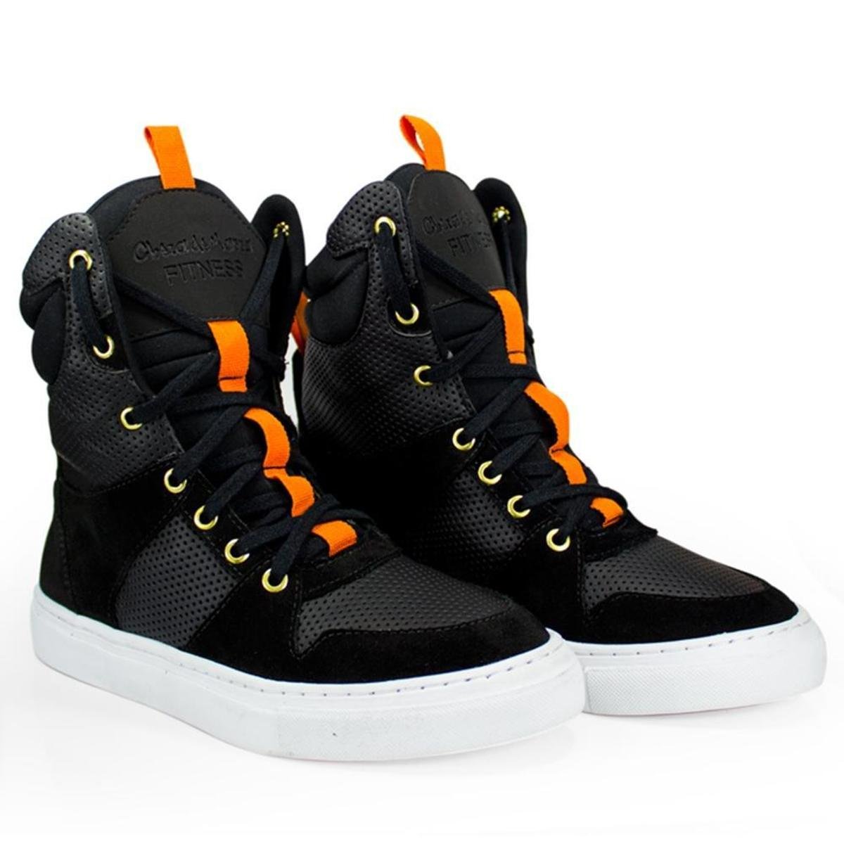 Tênis Botinha Cano Alto Feminino Sola Borracha - Laranja | Netshoes