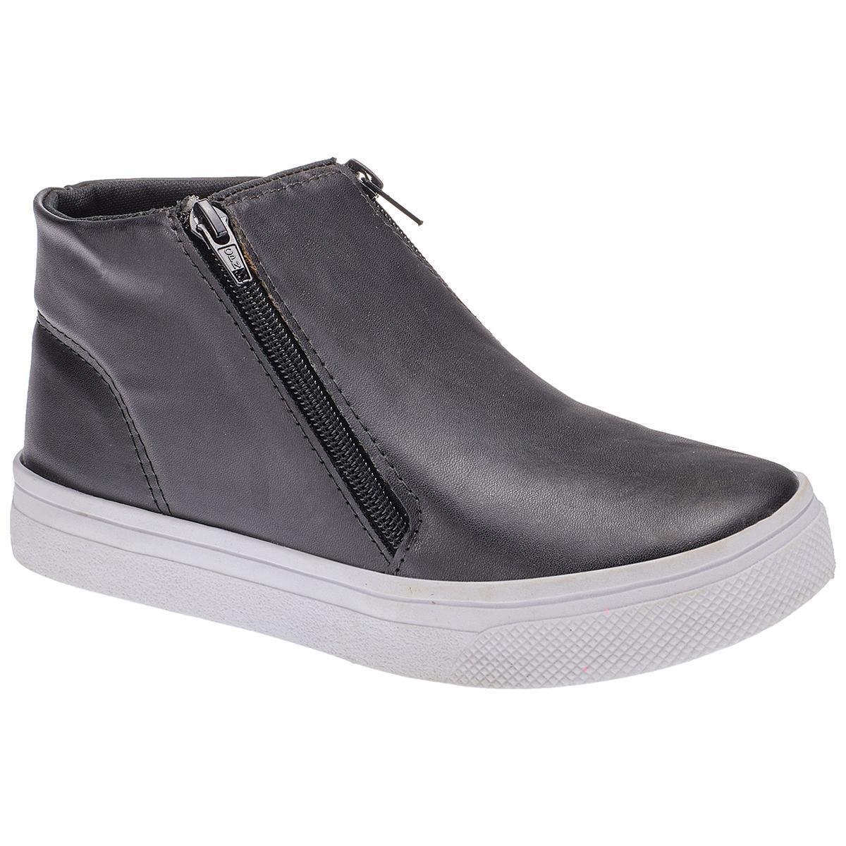 Tênis Botinha Feminino Forrada Tendência - Preto | Netshoes