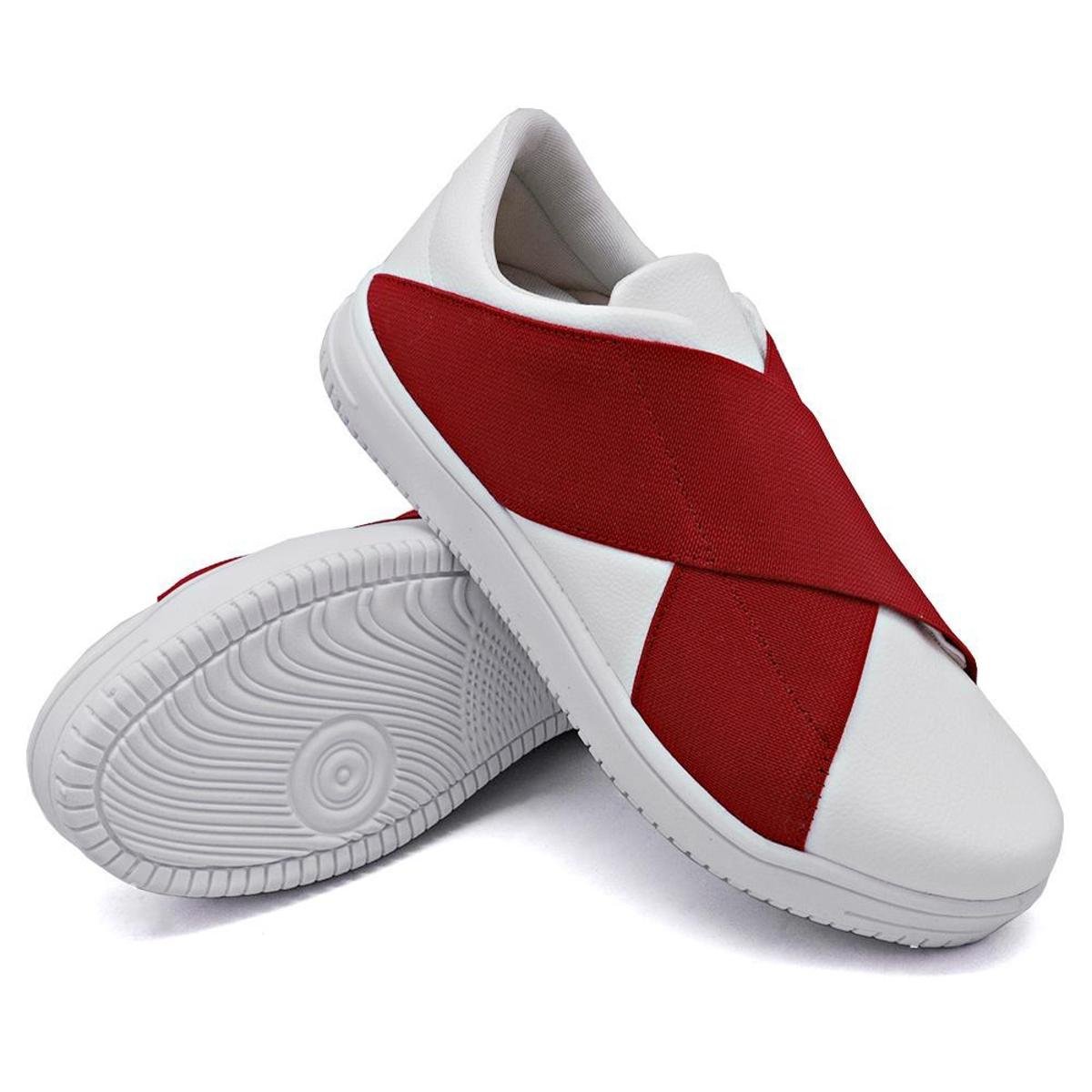 Tênis Calce Fácil Feminino Com Elásticos Cruzados Confortável e ...