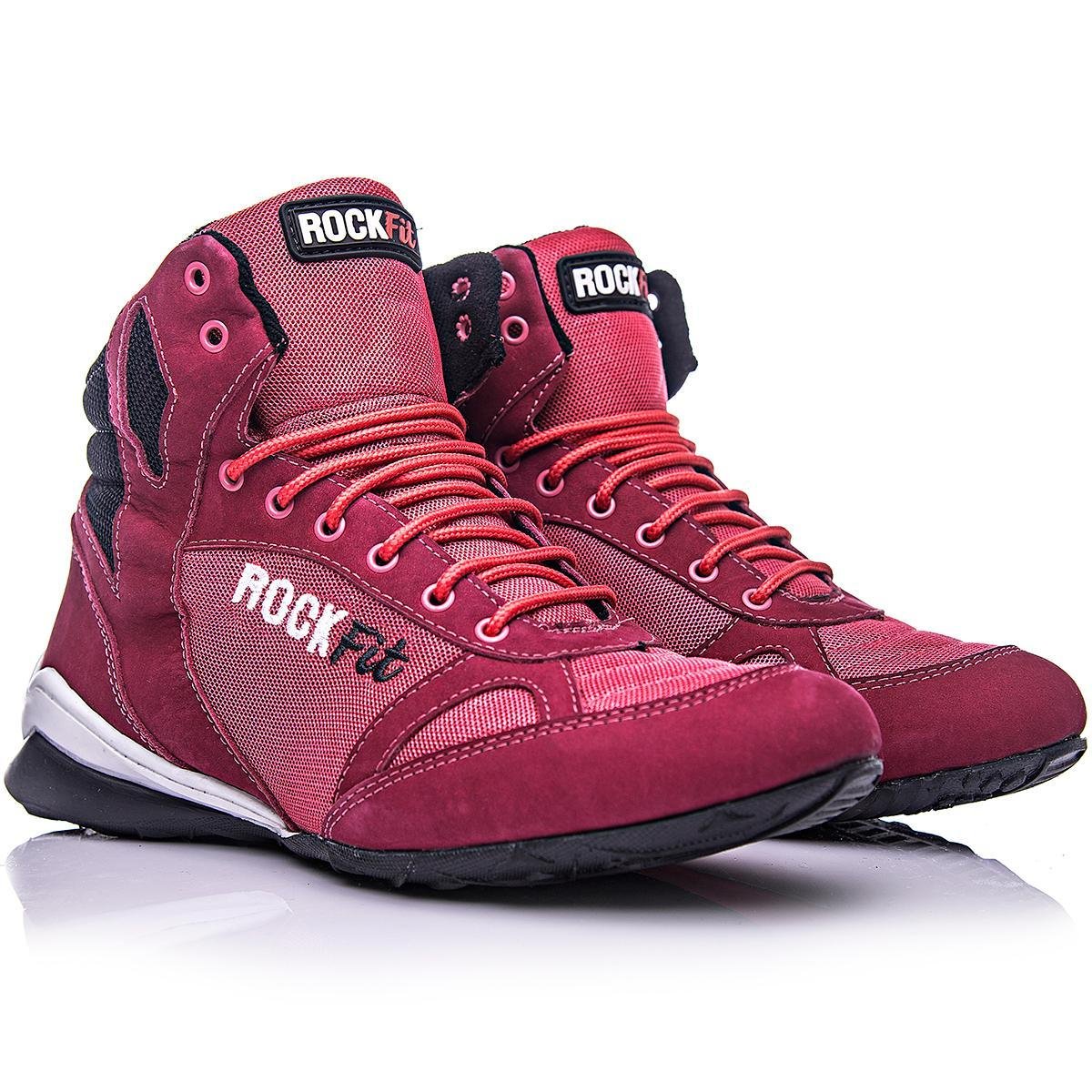 Tênis Cano Alto Rock Fit Press Em Couro - Pink | Netshoes