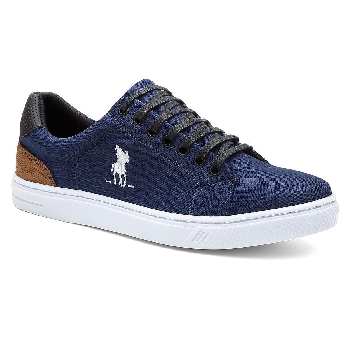 Tênis Casual Confortável Masculino Polo Plus - Azul | Netshoes
