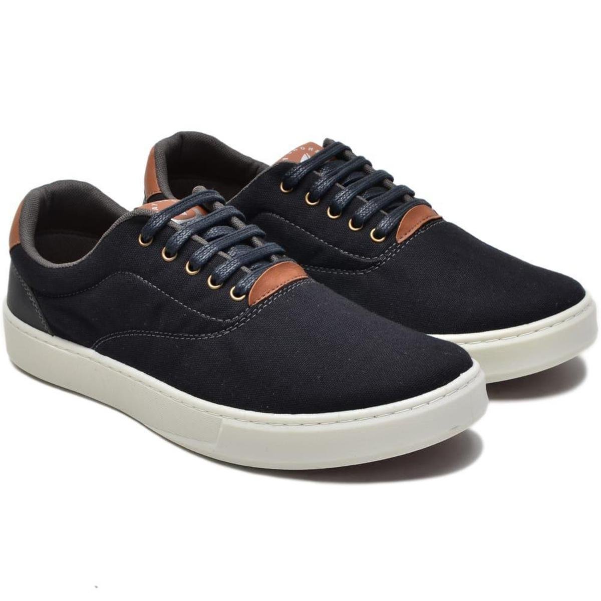 Tênis Casual Masculino Bay Shore Sapatênis Baixo - Preto | Netshoes