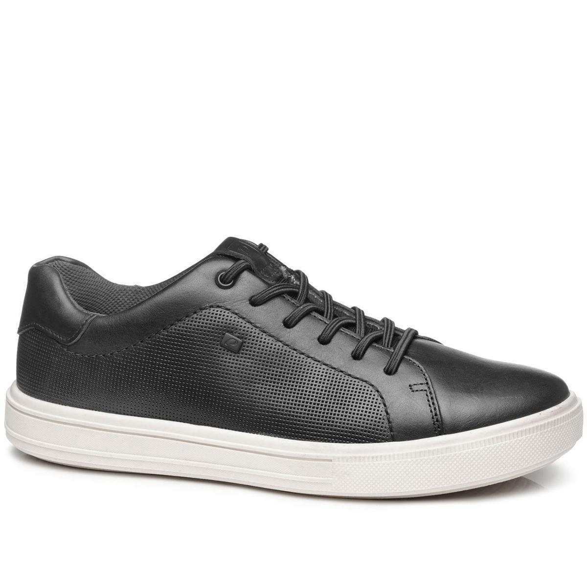 Tênis Casual Pegada Masculino em Couro Preto 111501-06 - Preto | Netshoes